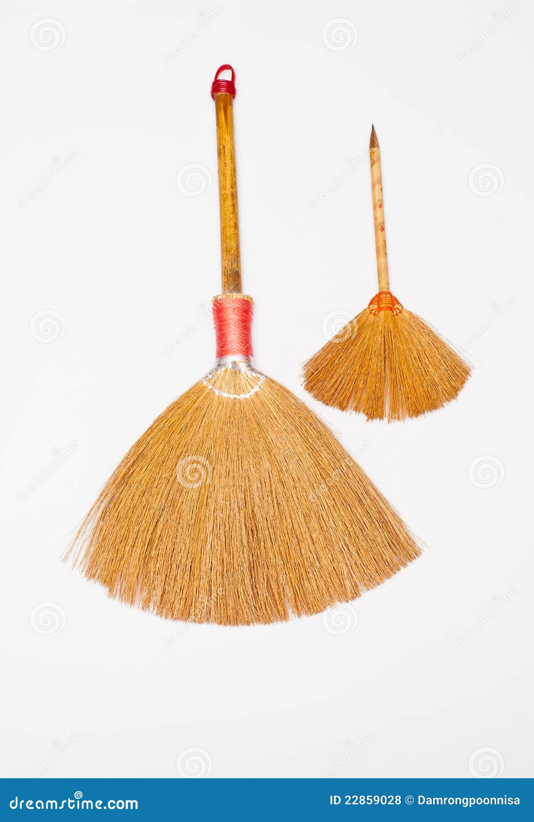 Two little brooms stock photo. Image of clean, cleaning - 22859028