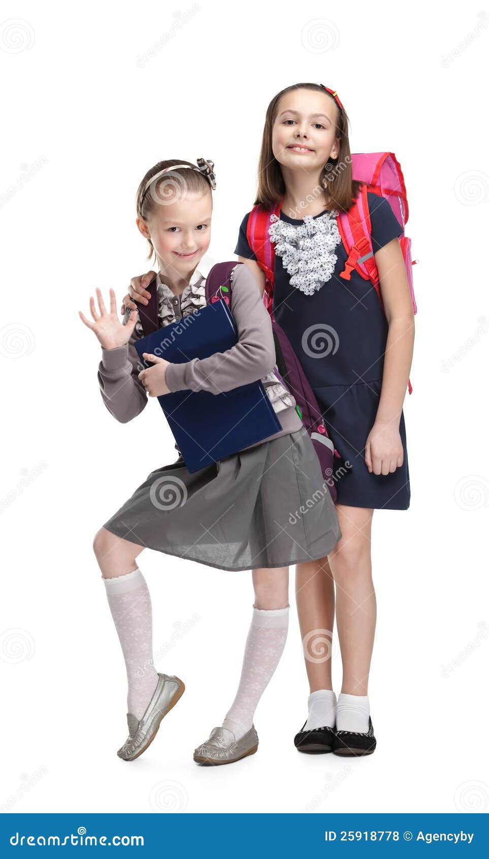 Two little classmates stock photo. Image of carries, happy - 25918778
