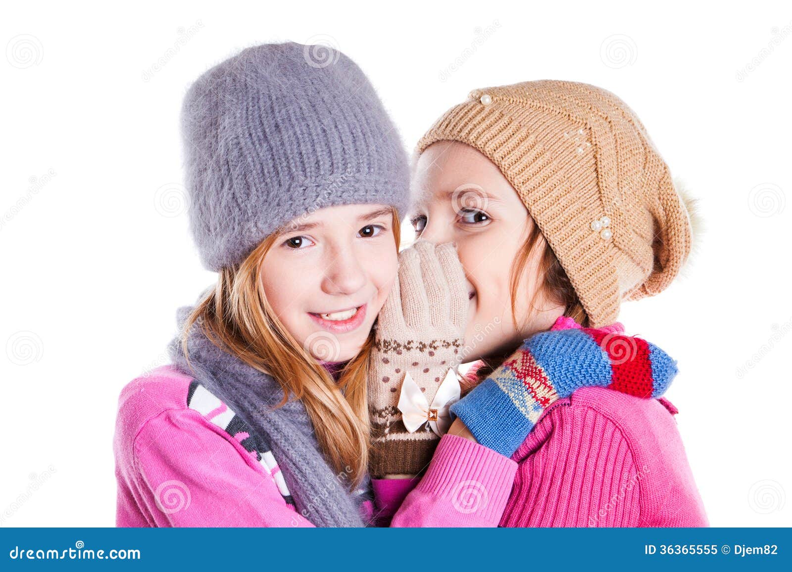 Two Little Girls are Chatting Stock Image - Image of isolated, pretty ...