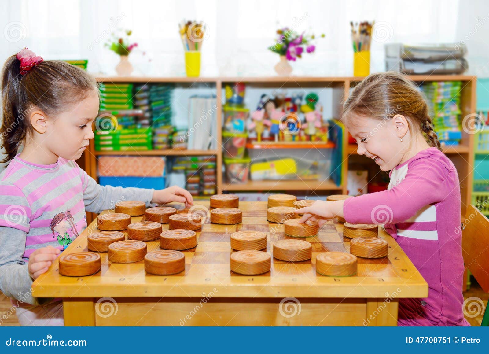 Kids Playing Checkers