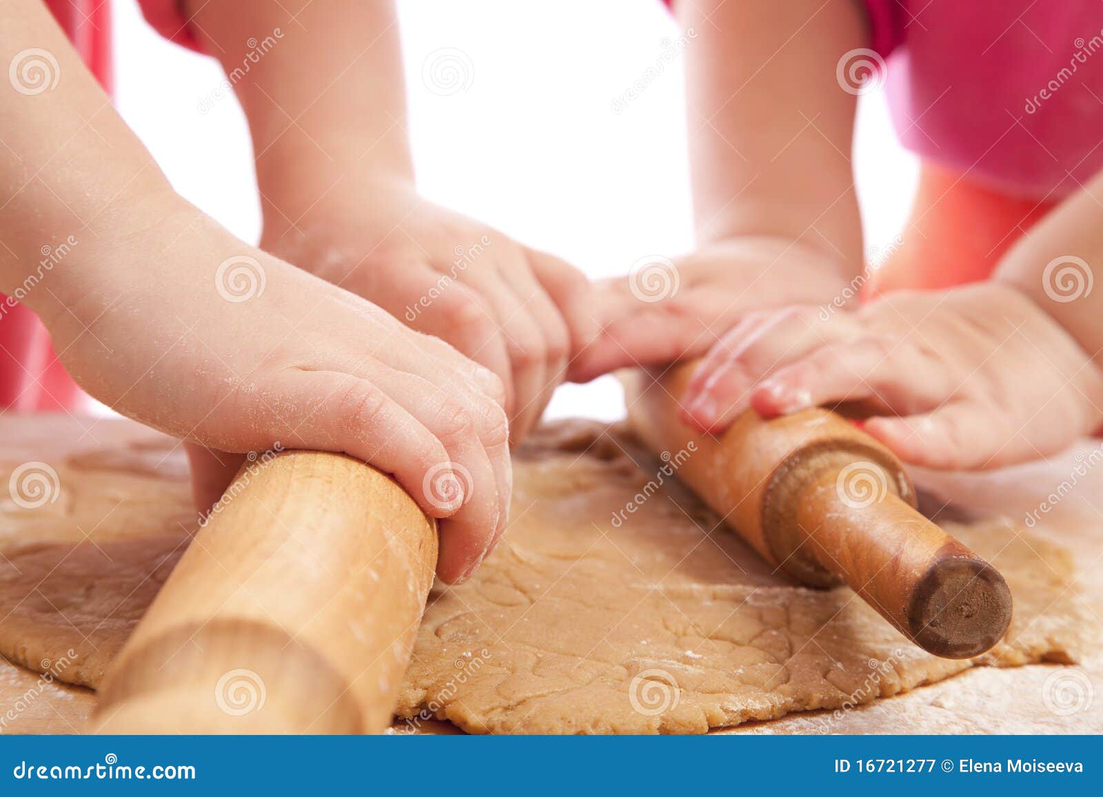 Two Little Girls with Rolling Pins Baking Stock Image - Image of ...