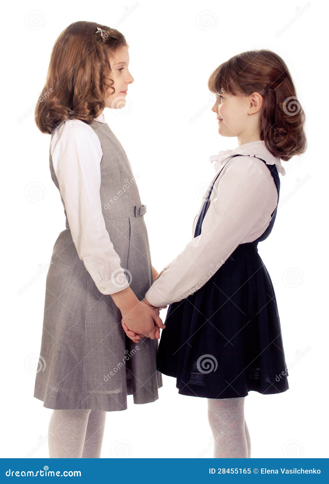 Two little girls talking. stock image. Image of charming - 28455165