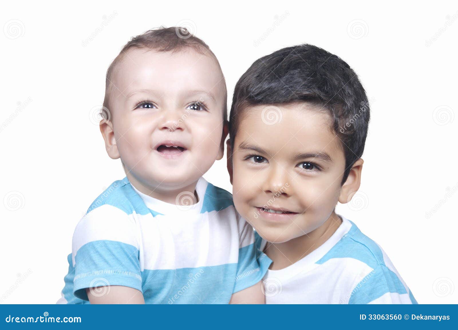 Two Little Smiling Child Boy Brothers Stock Photo - Image of offspring ...