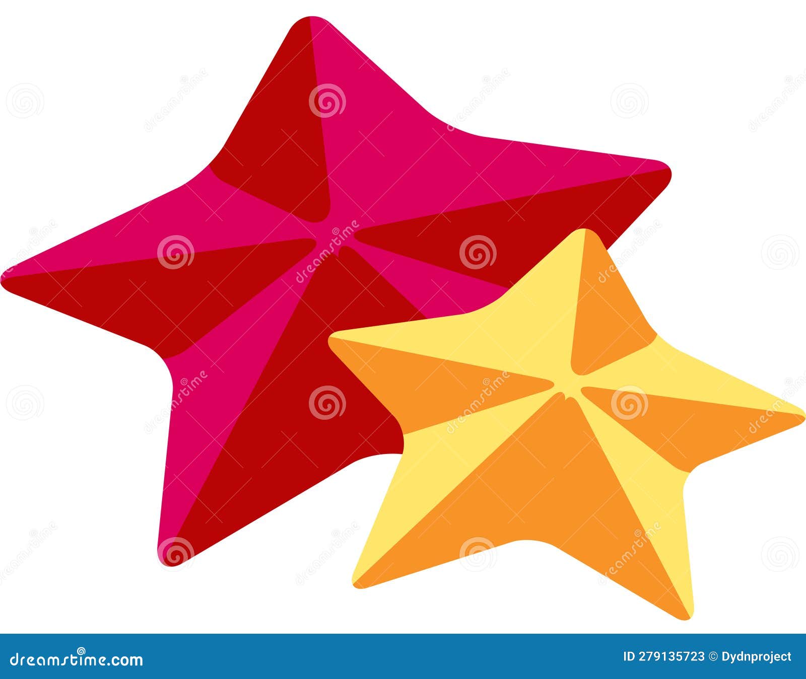 Two Little Star Cute Illustration Stock Illustration - Illustration of ...