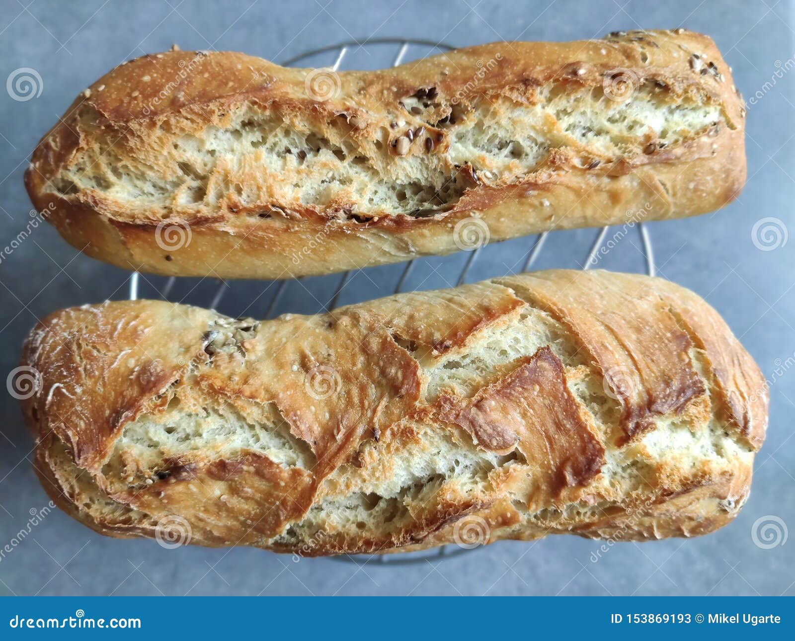Two Loaves of Bread Right from the Oven Stock Image - Image of bread ...