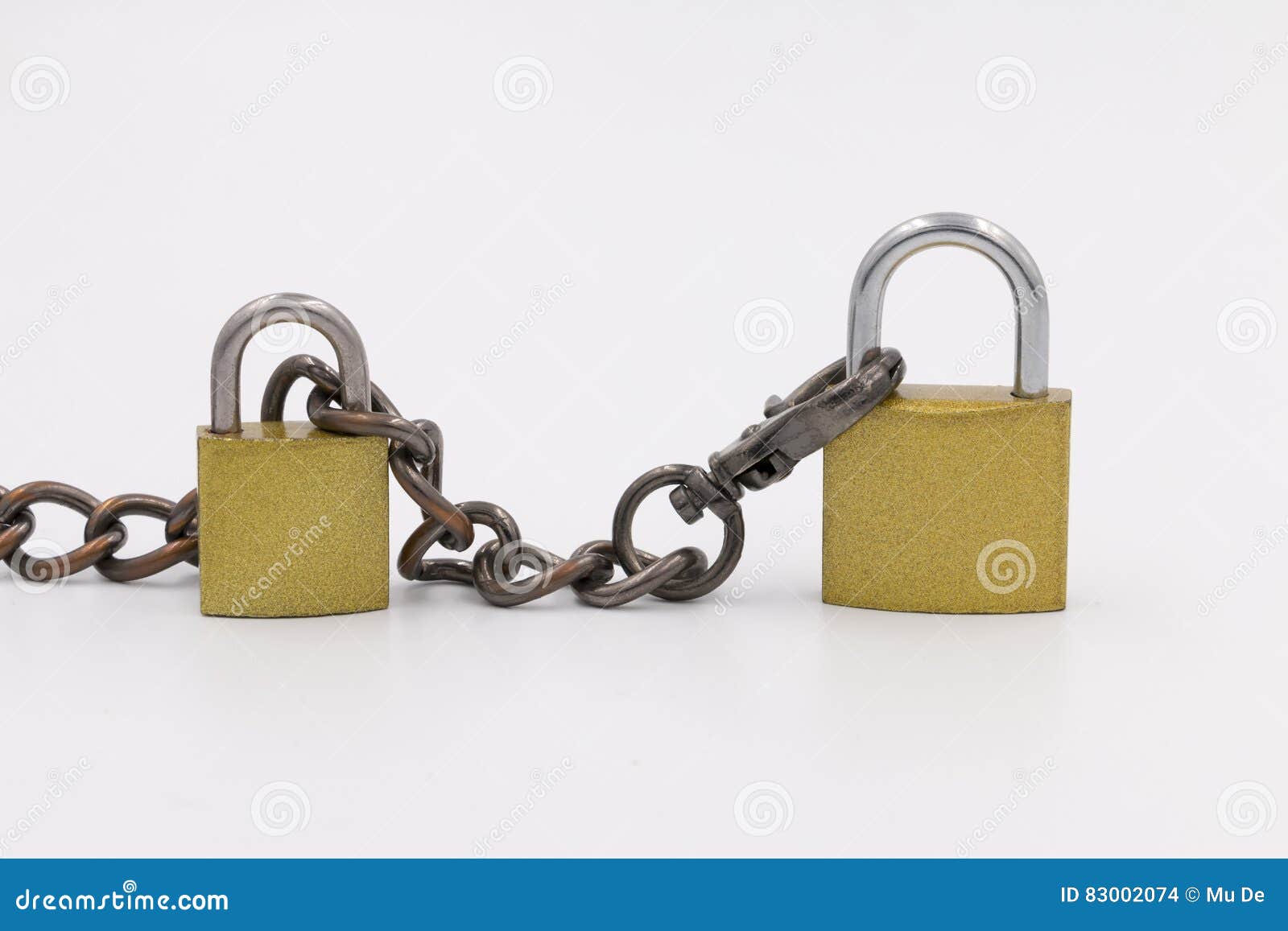 Two lock with the chain stock photo. Image of chain, white - 83002074