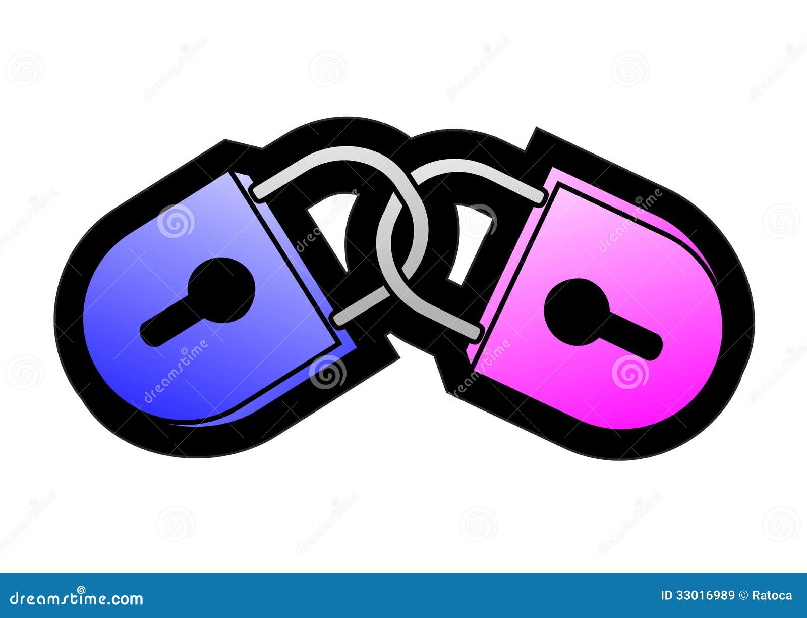 Two lock stock vector. Illustration of pink, immunity - 33016989