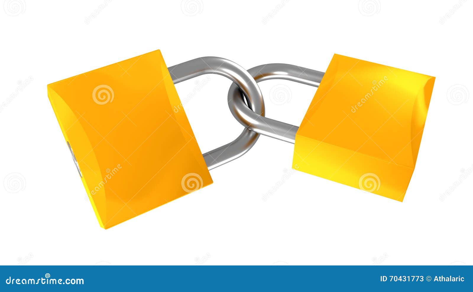 Two locks 3d illustration stock illustration. Illustration of gold ...