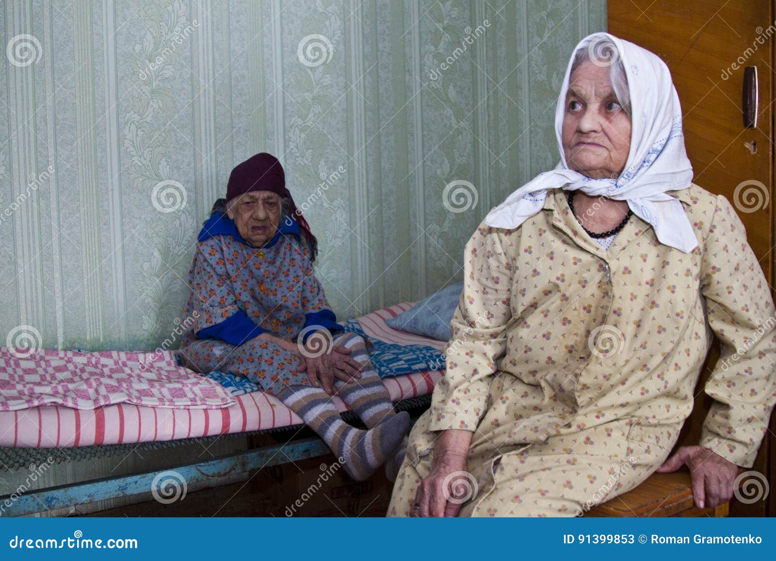 Two lonely old Sisters editorial stock photo. Image of gramotenko ...
