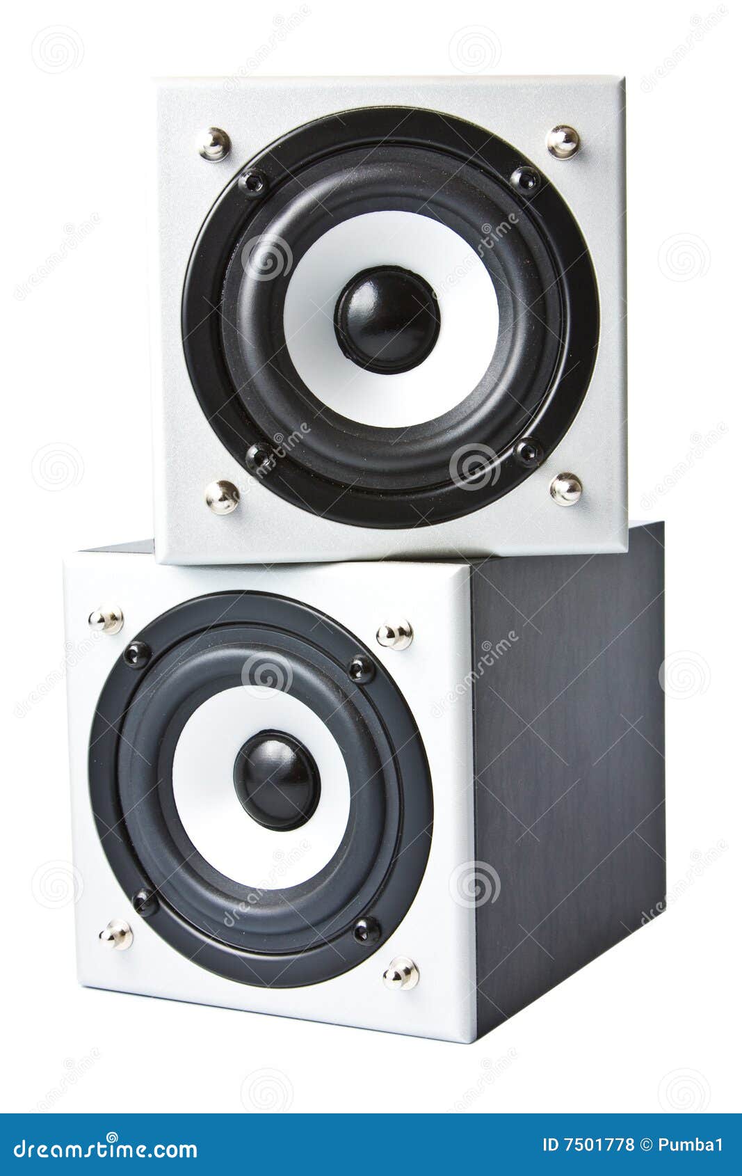 Two Loudspeakers Facing One To Another Stock Photo - Image of system ...