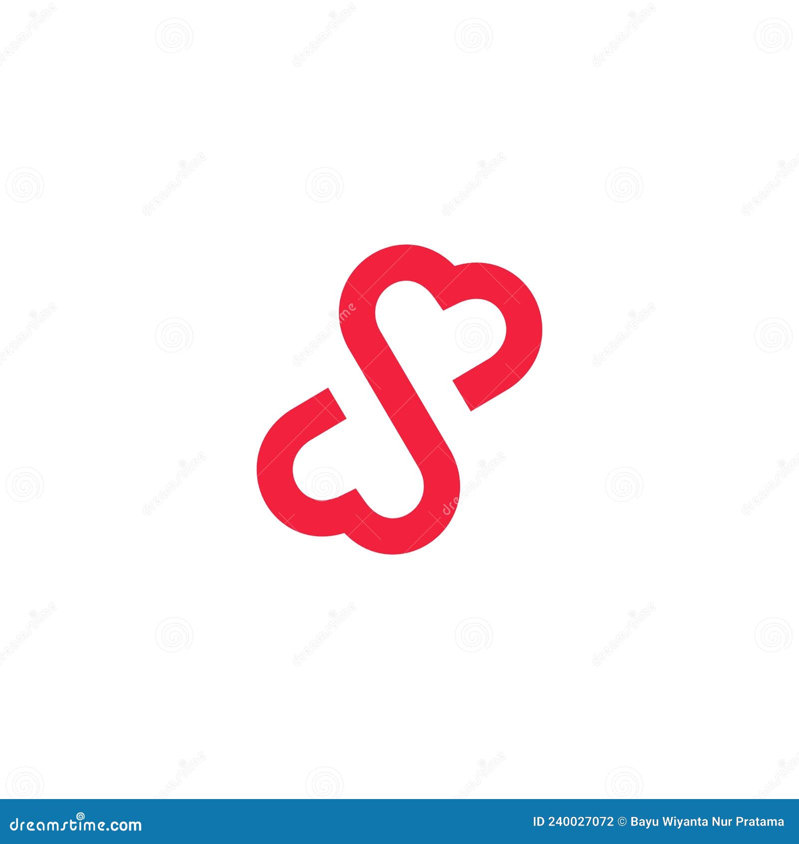 Two Love Logo Icon Concept Vector Stock Illustration Stock Illustration ...