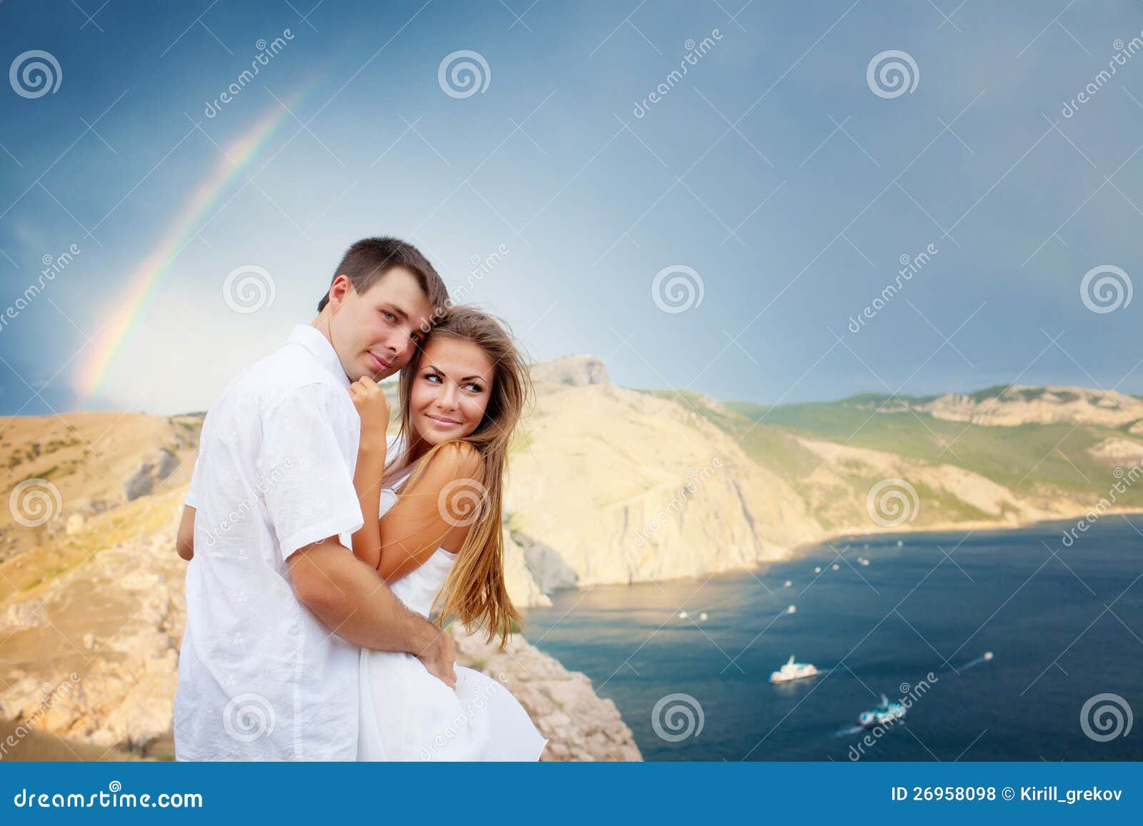 Two lovers stock photo. Image of people, couple, ocean - 26958098