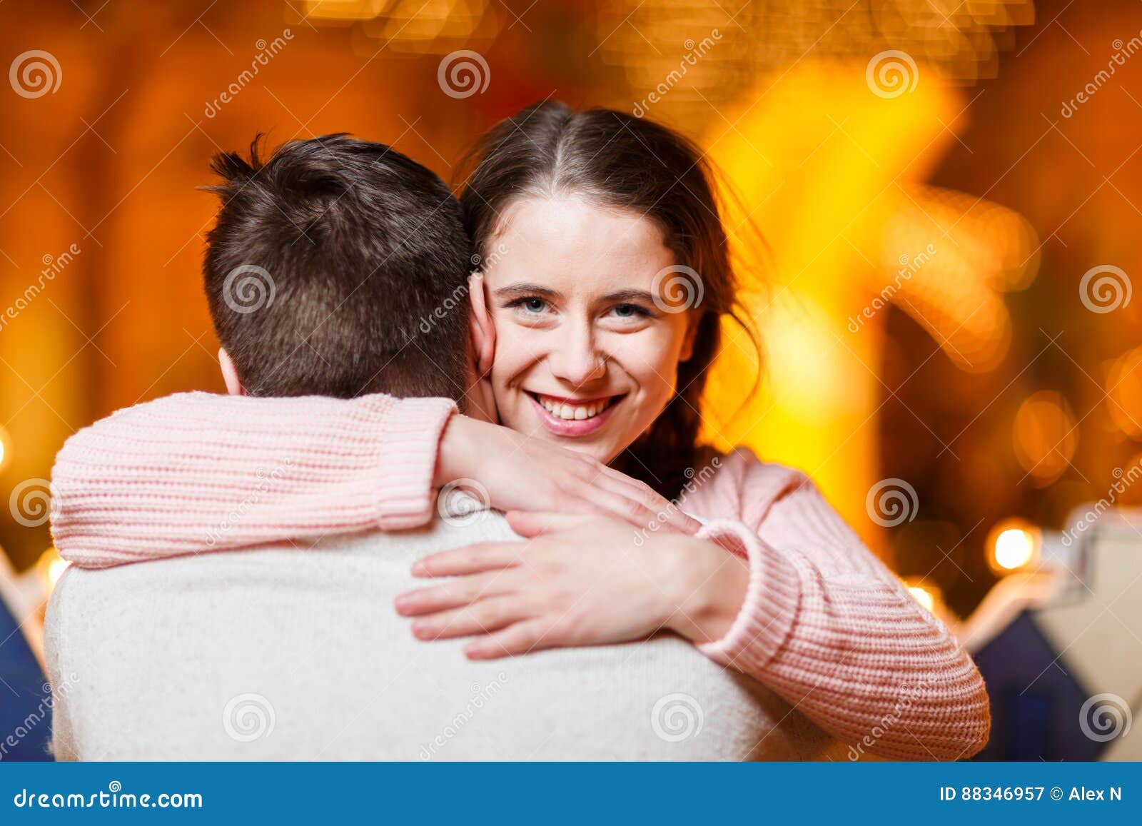 Two Lovers Embraces in Room Stock Image - Image of face, lifestyle ...