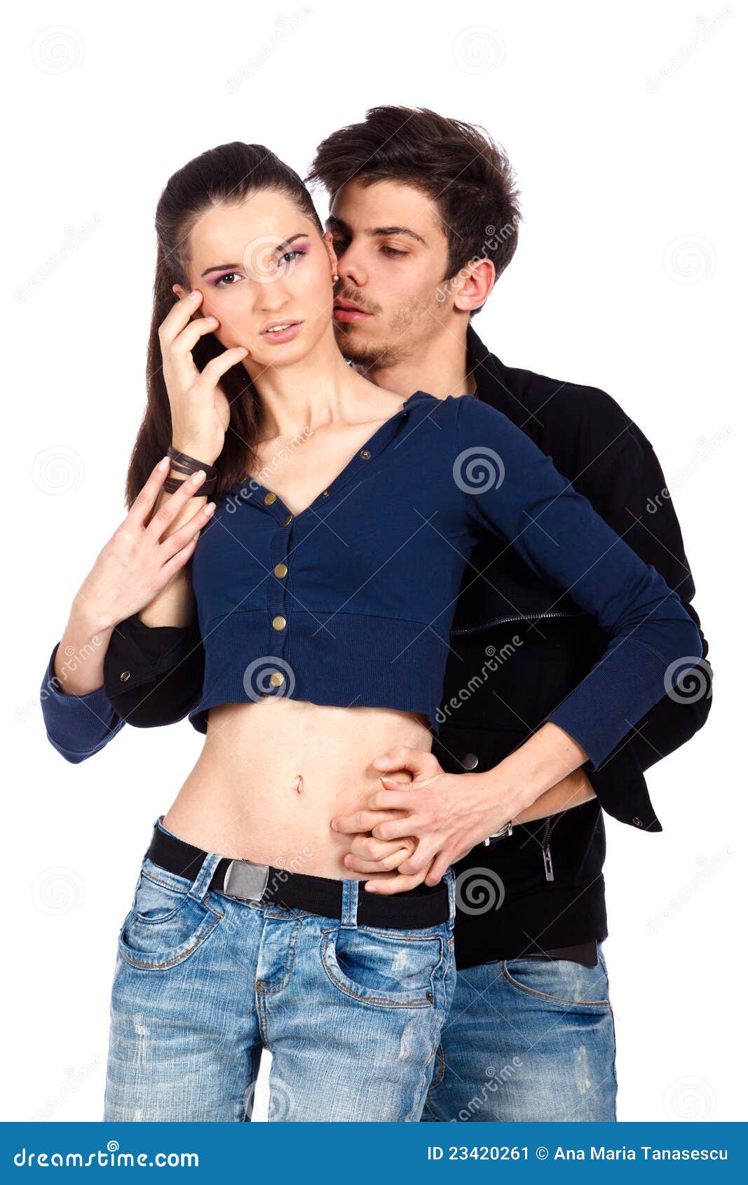 Two lovers in foreplay stock image. Image of isolated - 23420261