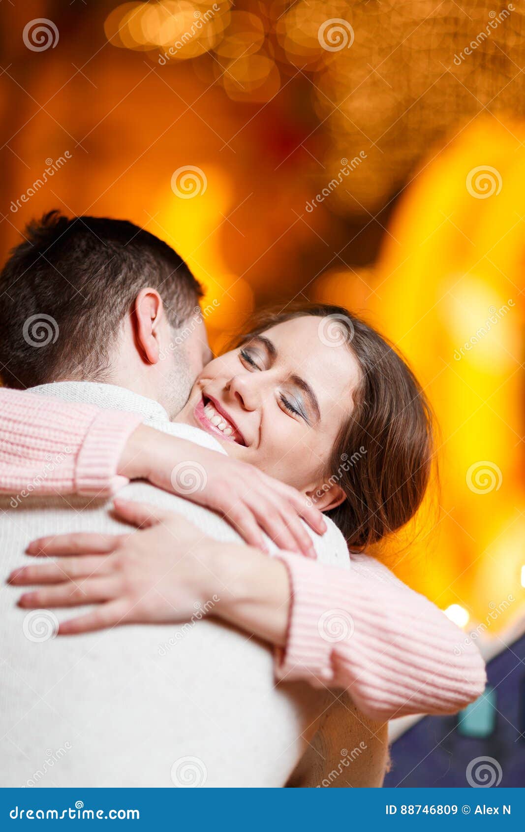 Two lovers hugging in hall stock image. Image of husband - 88746809