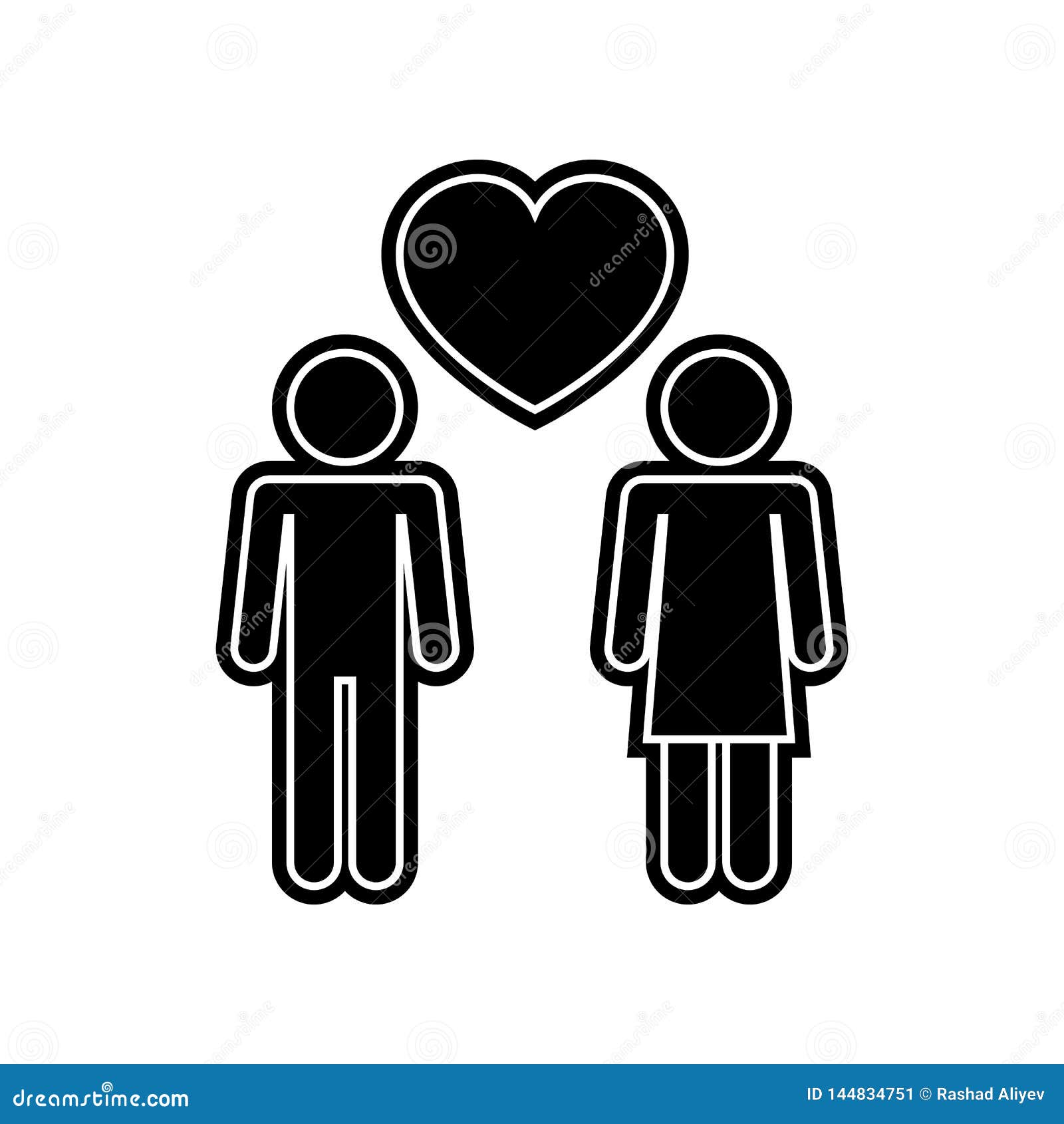 Two Lovers Icon. Element of Valentine for Mobile Concept and Web Apps ...