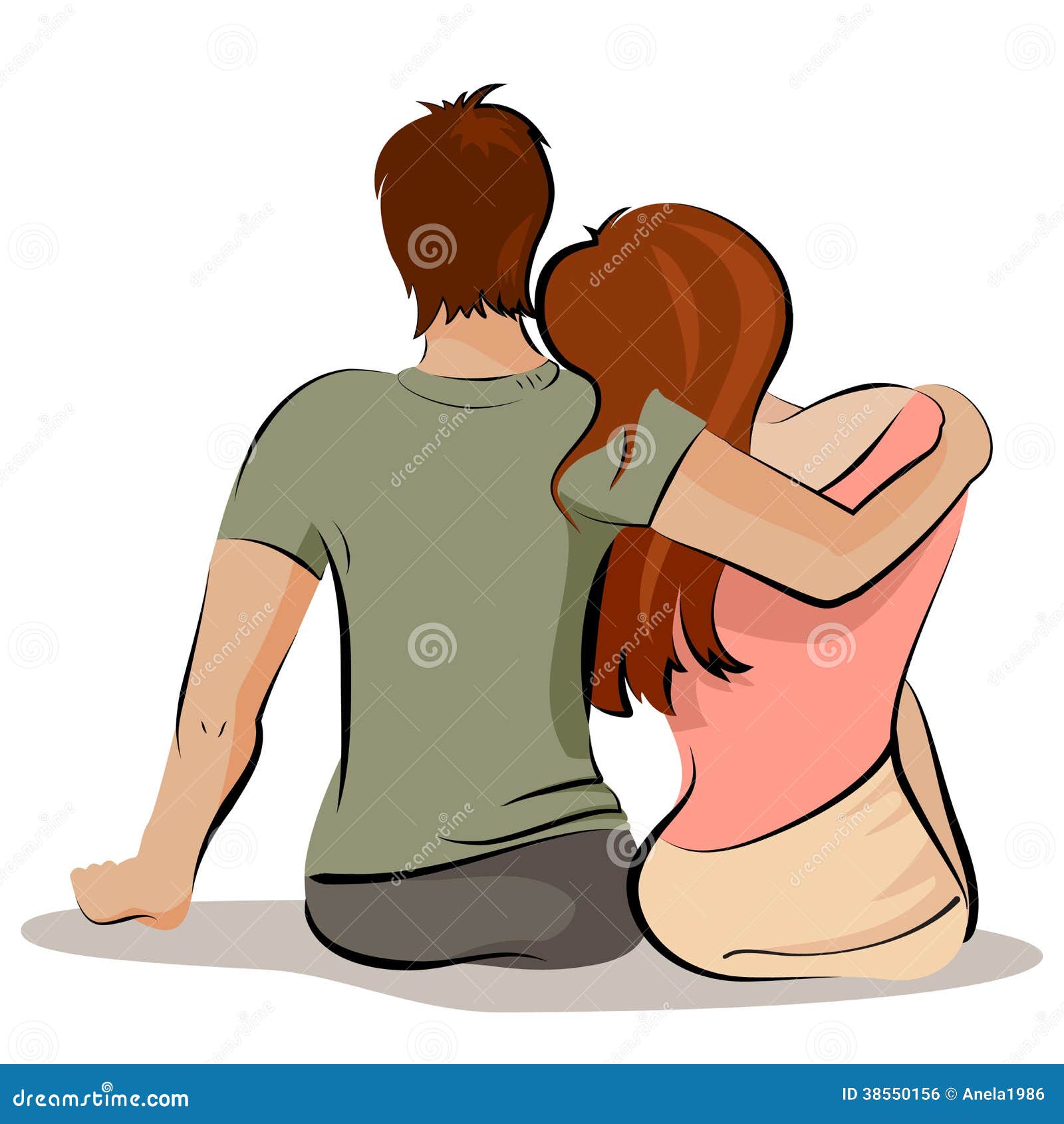 Two Lovers stock vector. Illustration of human, dating - 38550156