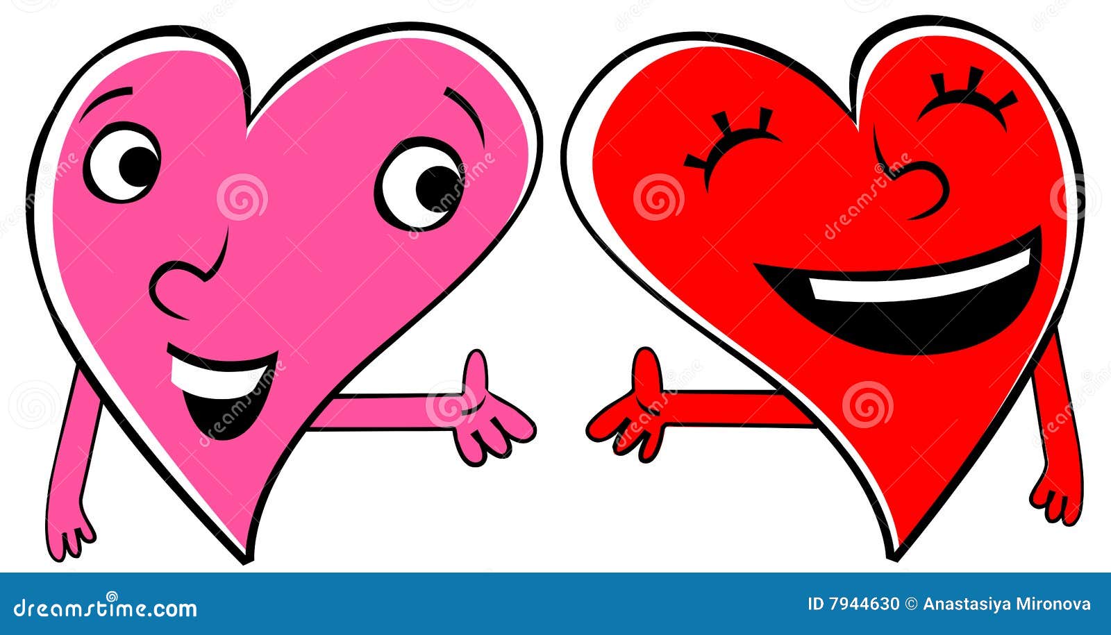 Two Loving hearts stock vector. Illustration of heart - 7944630