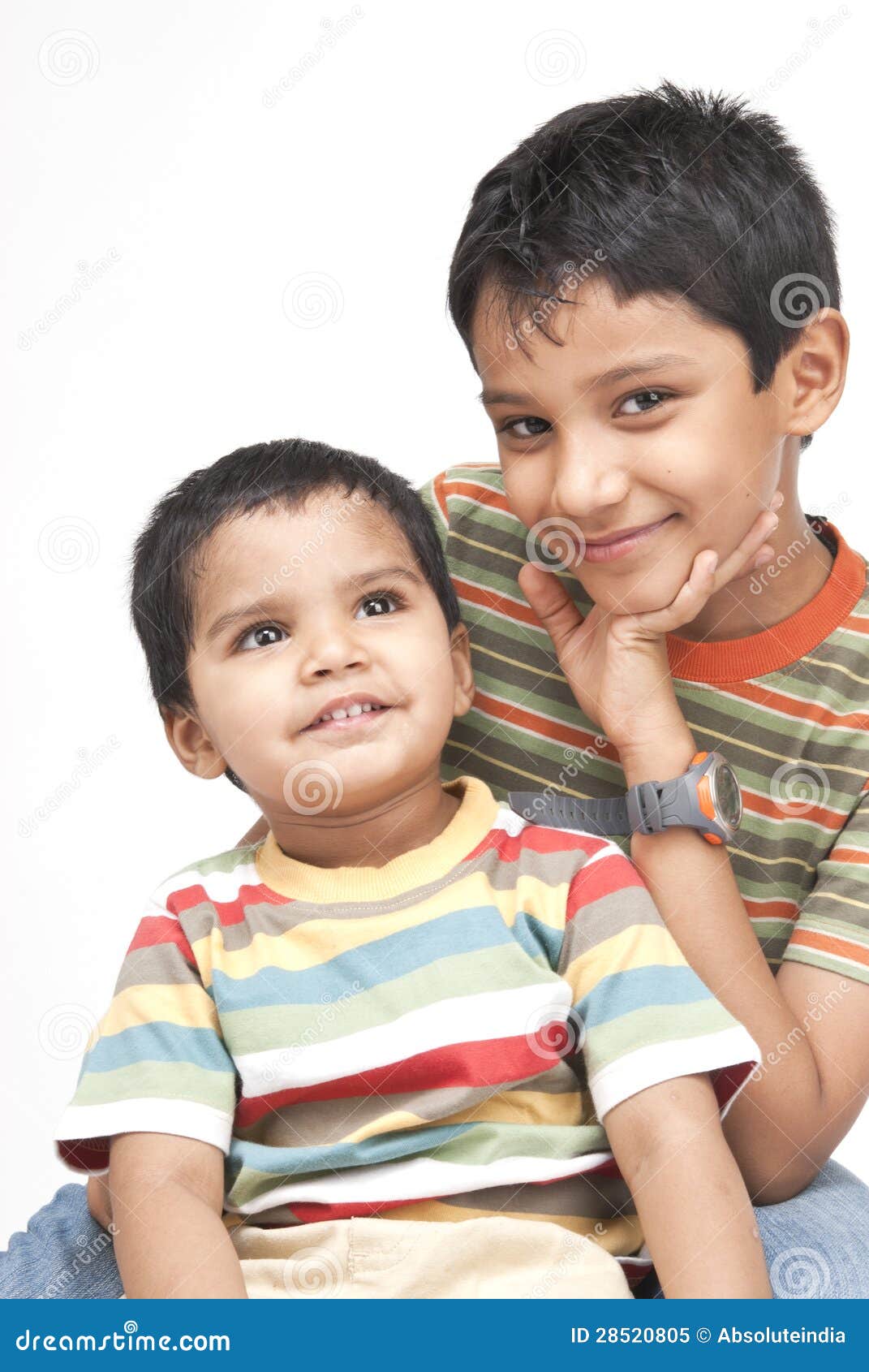 Two loving Indian brothers stock image. Image of kids - 28520805