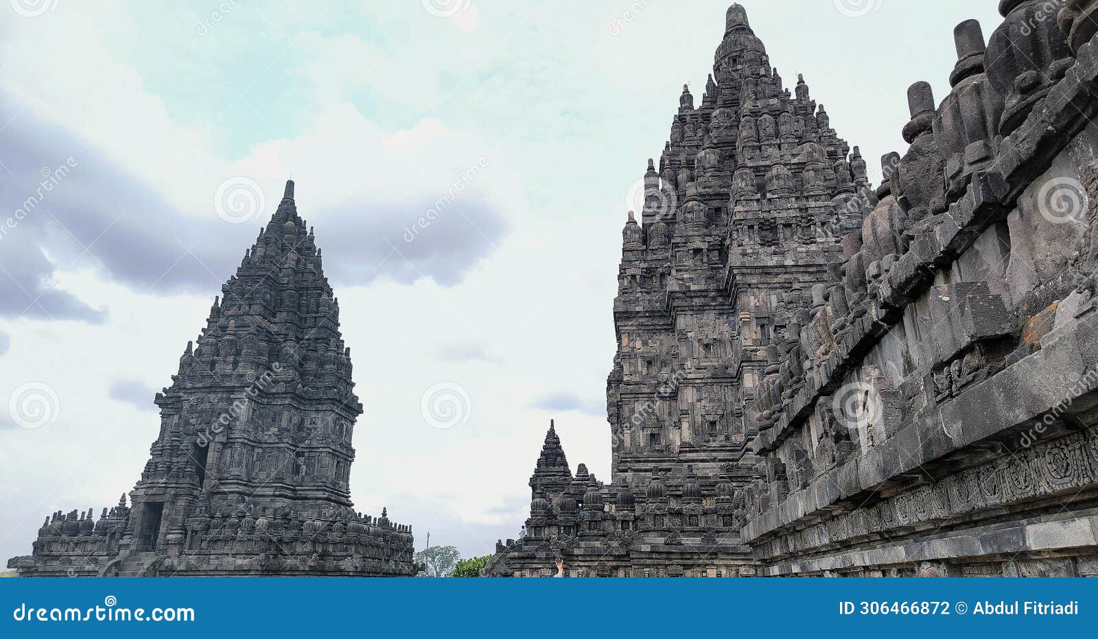 The Two Magnificent Stupas of Candi Prambanan Stock Photo - Image of ...