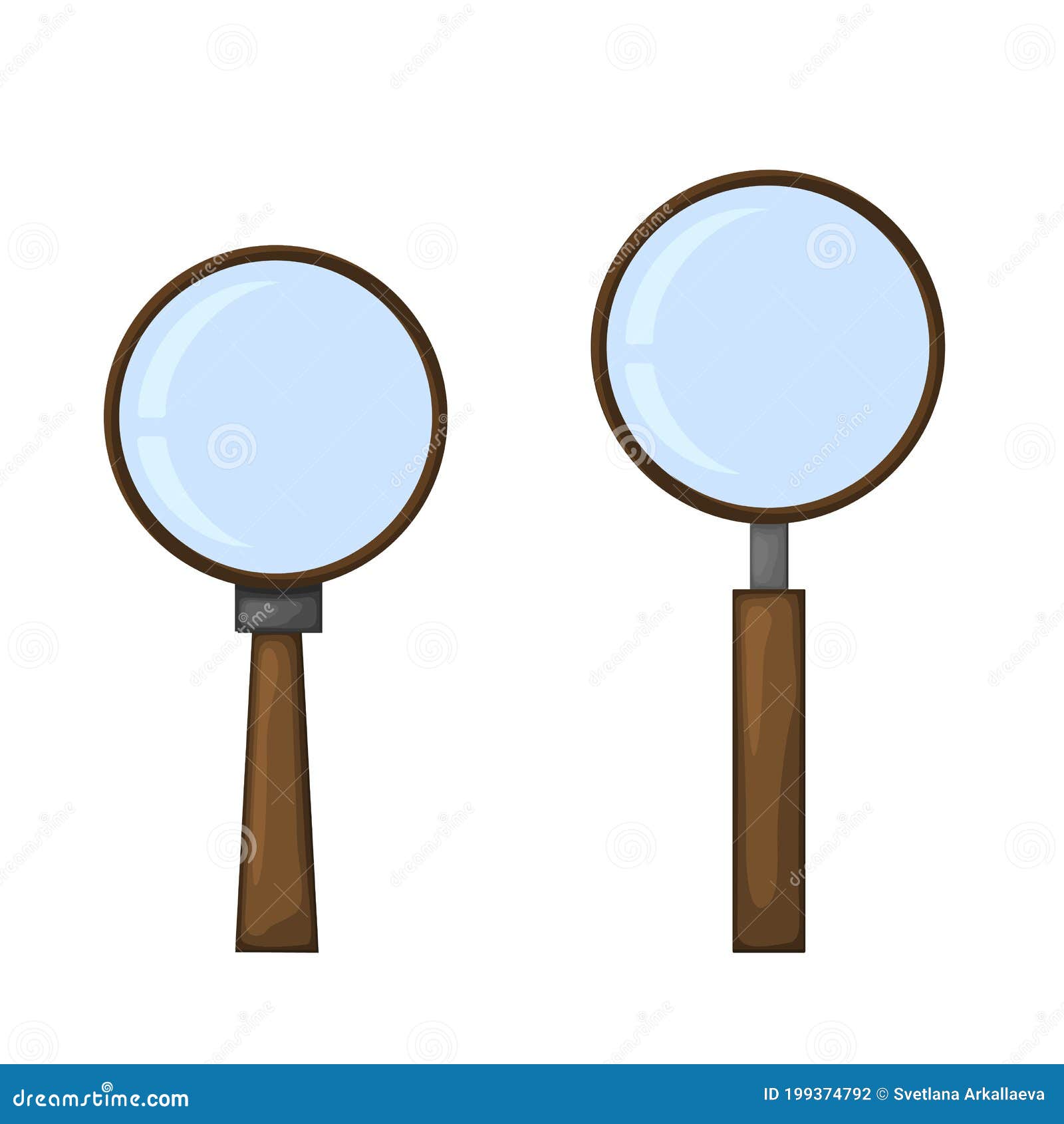 Two Magnifiers on a White Background for Construction and Design ...
