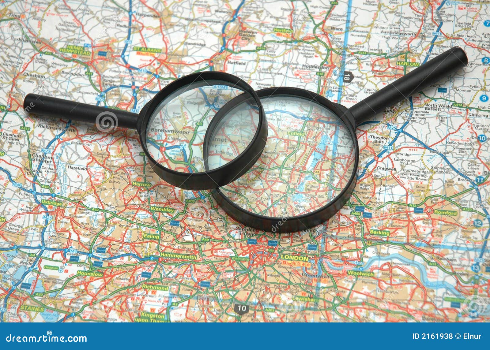 Two Magnifying Glasses Over Th Stock Photo - Image of eyesight, glasses ...