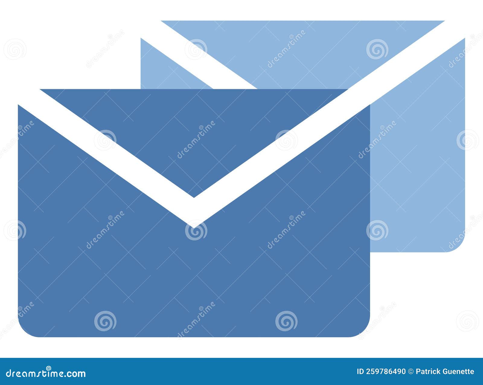 Two Mail Notifications, Icon Stock Vector - Illustration of symbol ...