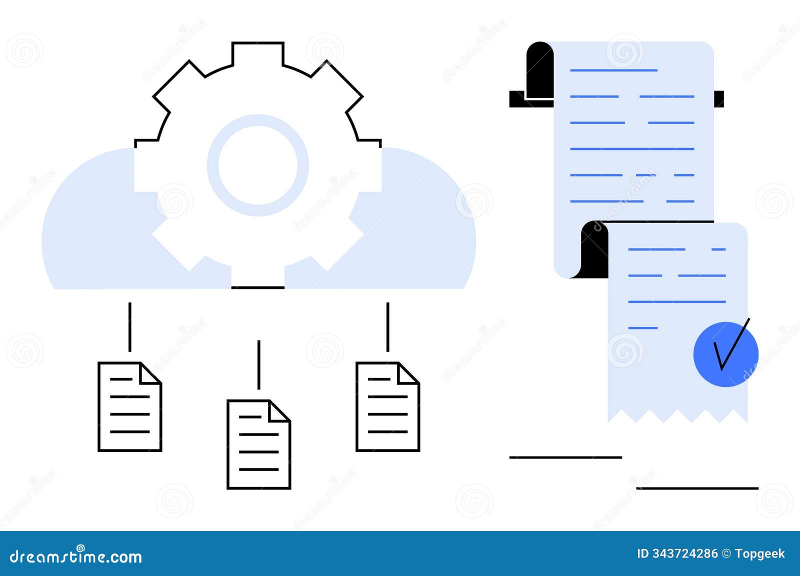 Cloud Storage and Document Management with Receipt Verification Stock ...