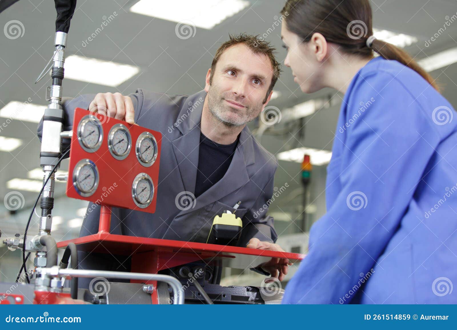 Two Maintenance Engineers Going through Checklist Stock Image - Image ...