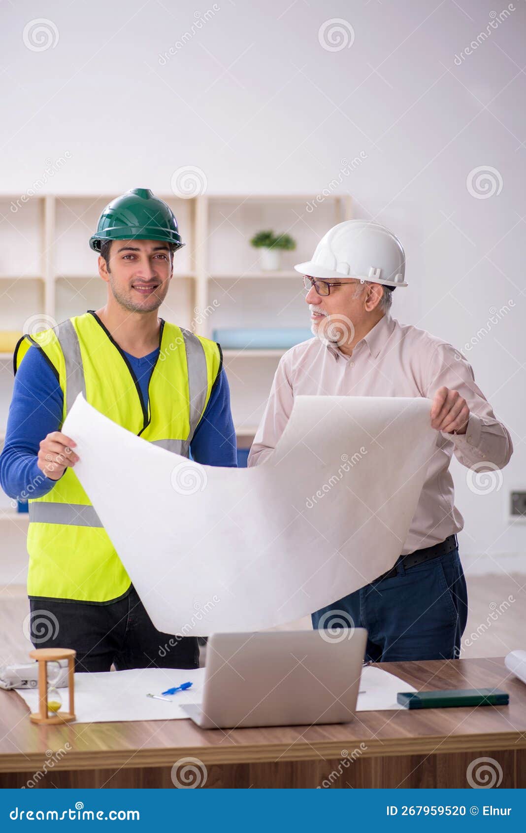Two Male Architects Working on the Project Stock Photo - Image of ...