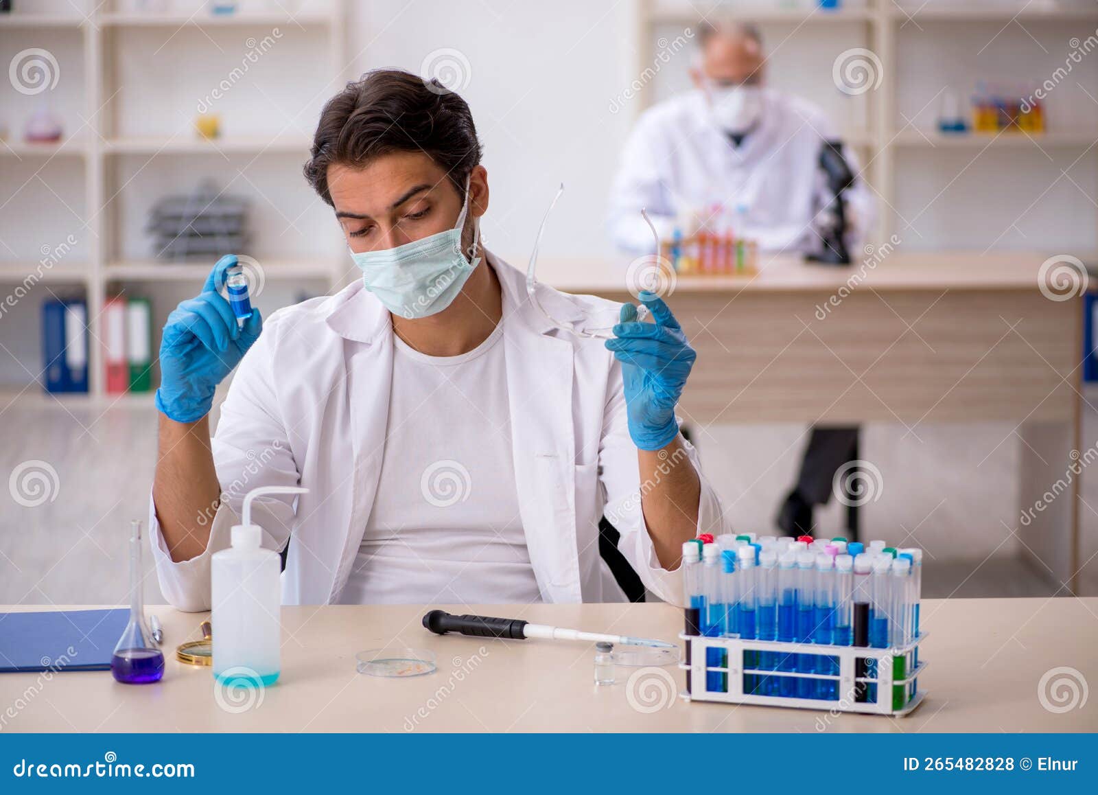 Two Male Chemist Working at the Lab Stock Photo - Image of doctor ...