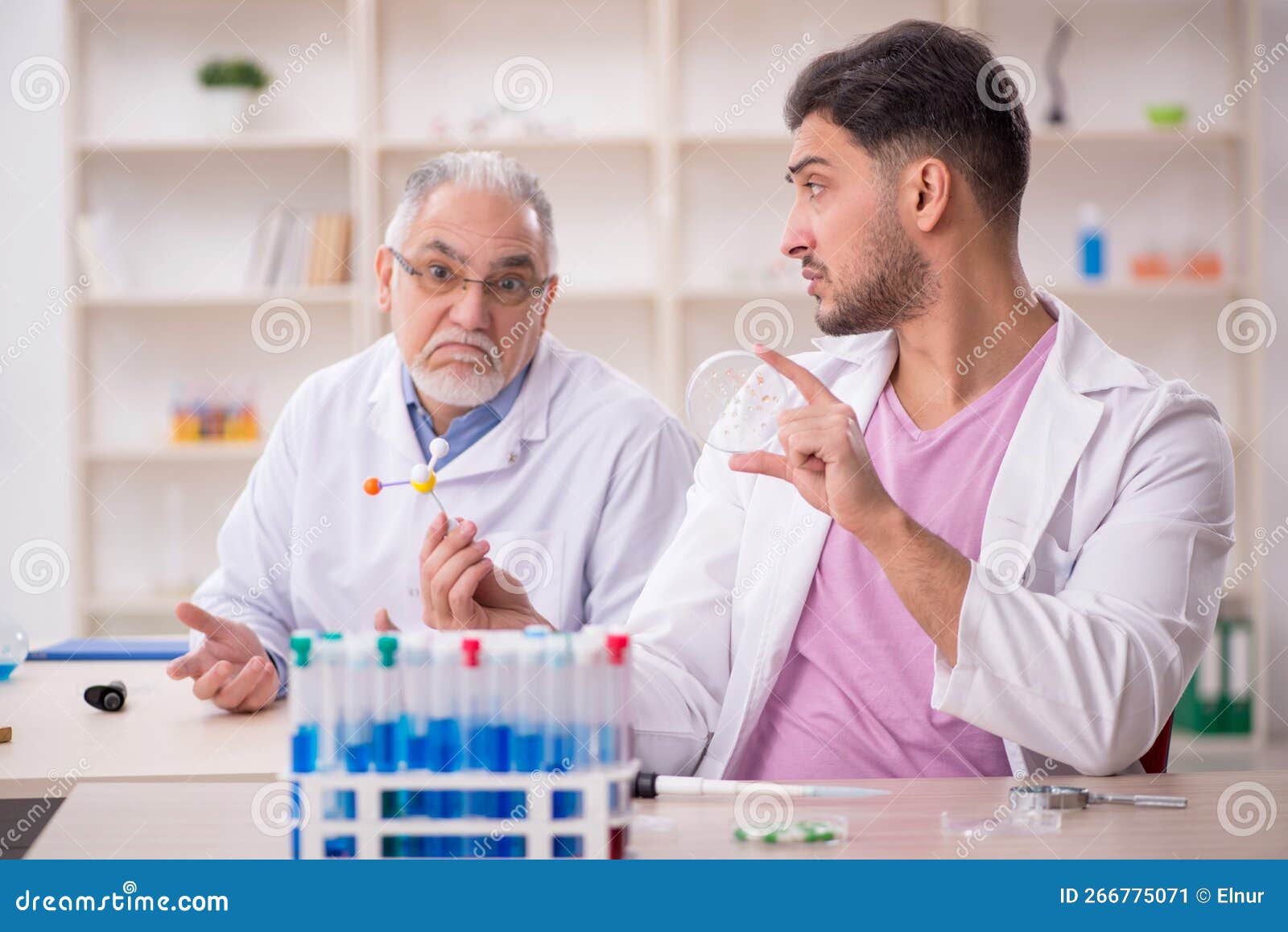 Two Male Chemists Working at the Lab Stock Image - Image of molecular ...