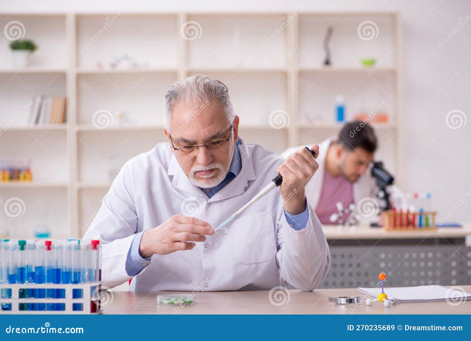 Two Male Chemists Working at the Lab Stock Image - Image of science ...