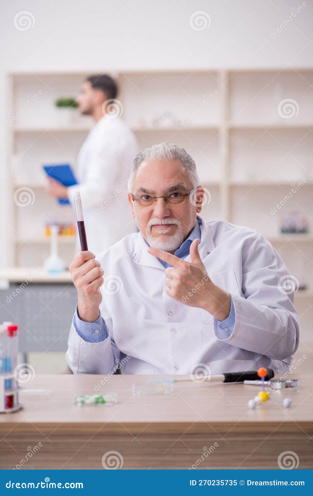 Two Male Chemists Working at the Lab Stock Image - Image of working ...