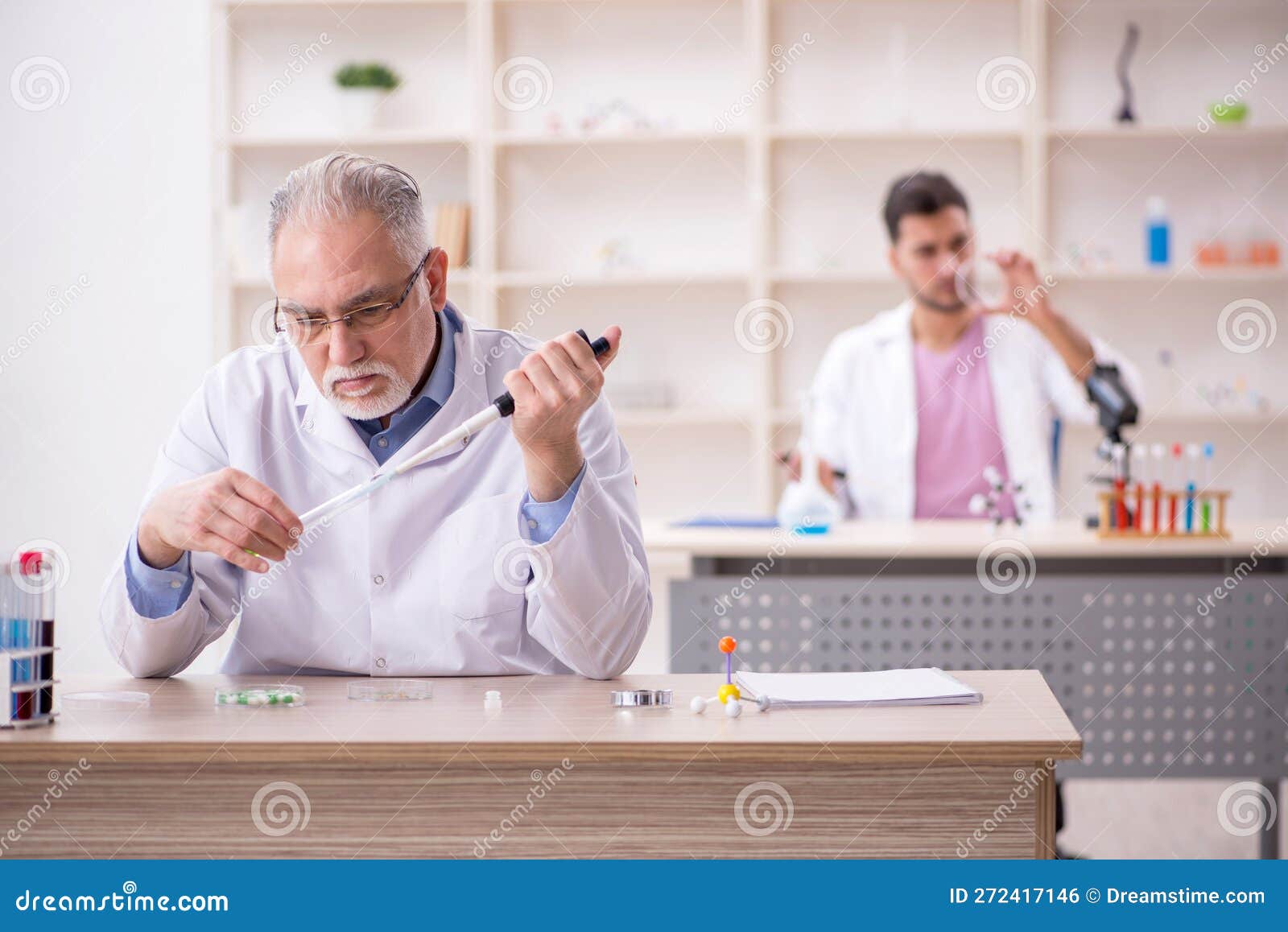 Two Male Chemists Working at the Lab Stock Photo - Image of medicine ...