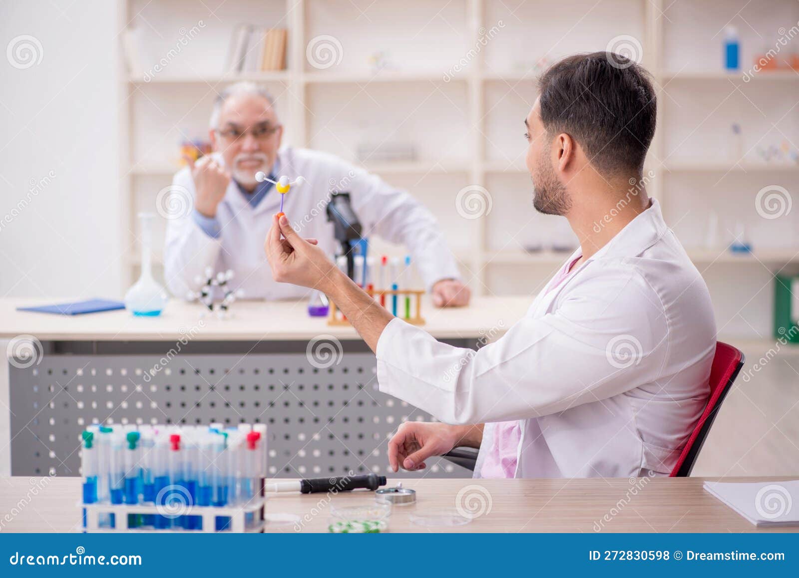 Two Male Chemists Working at the Lab Stock Photo - Image of chemist ...