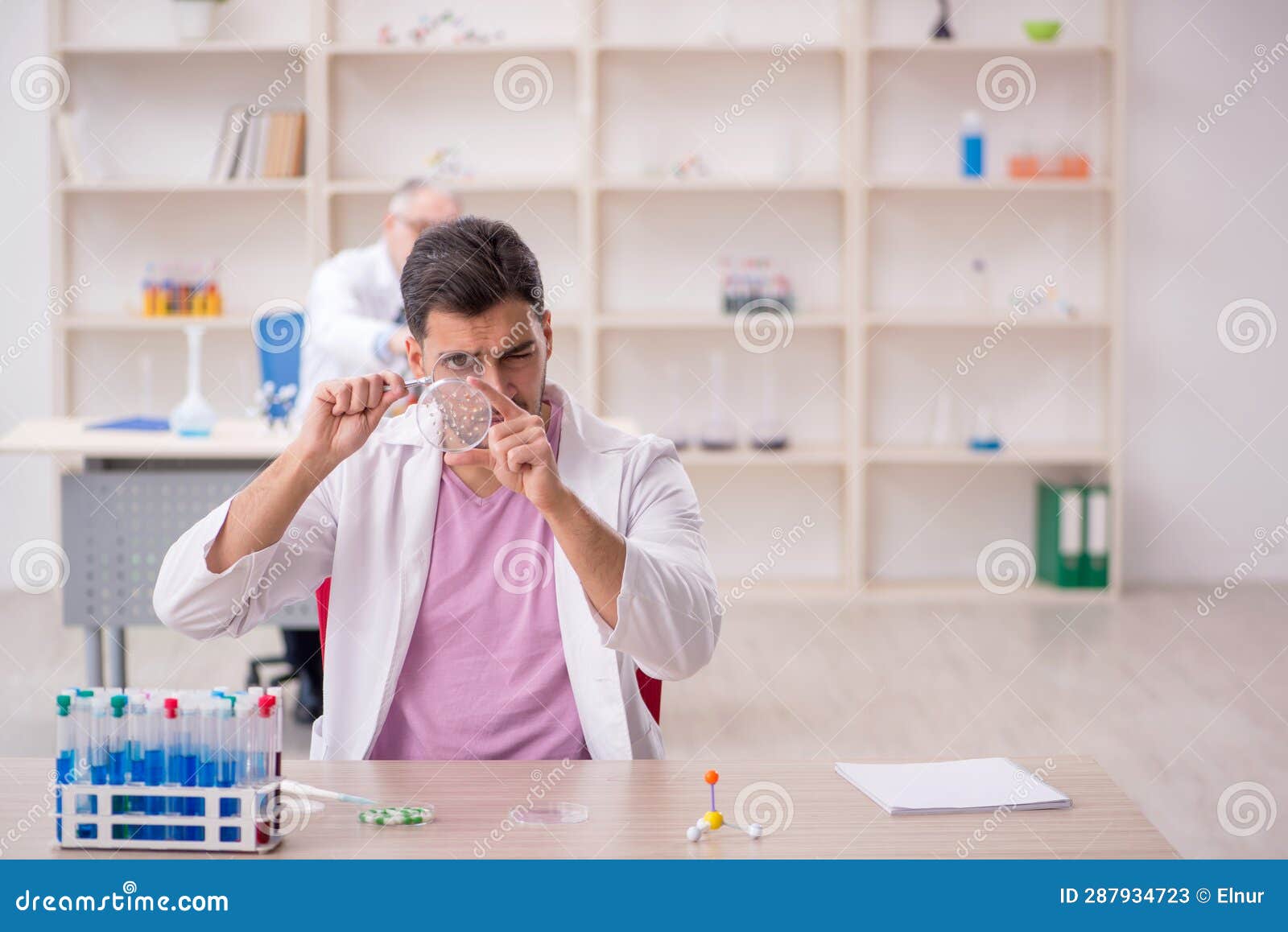 Two Male Chemists Working at the Lab Stock Image - Image of examining ...