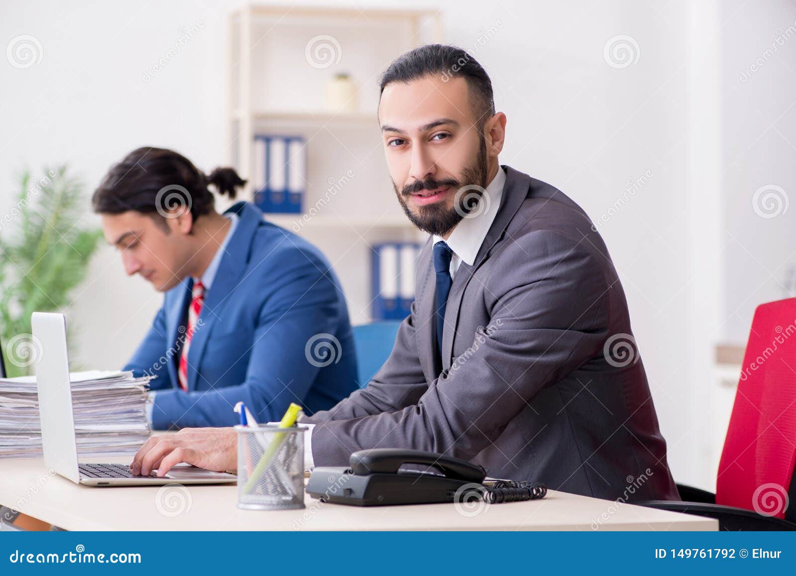 Two Male Colleagues in the Office Stock Photo - Image of cooperation ...