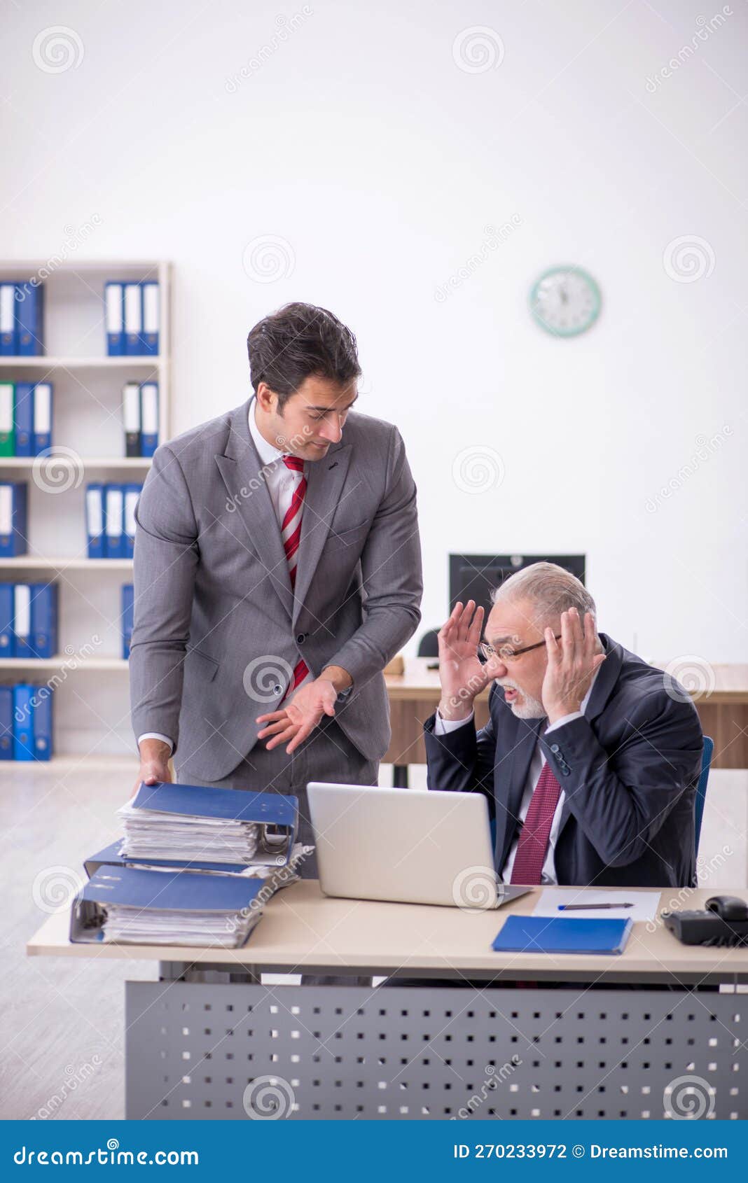Two Male Colleagues Working in the Office Stock Photo - Image of ...