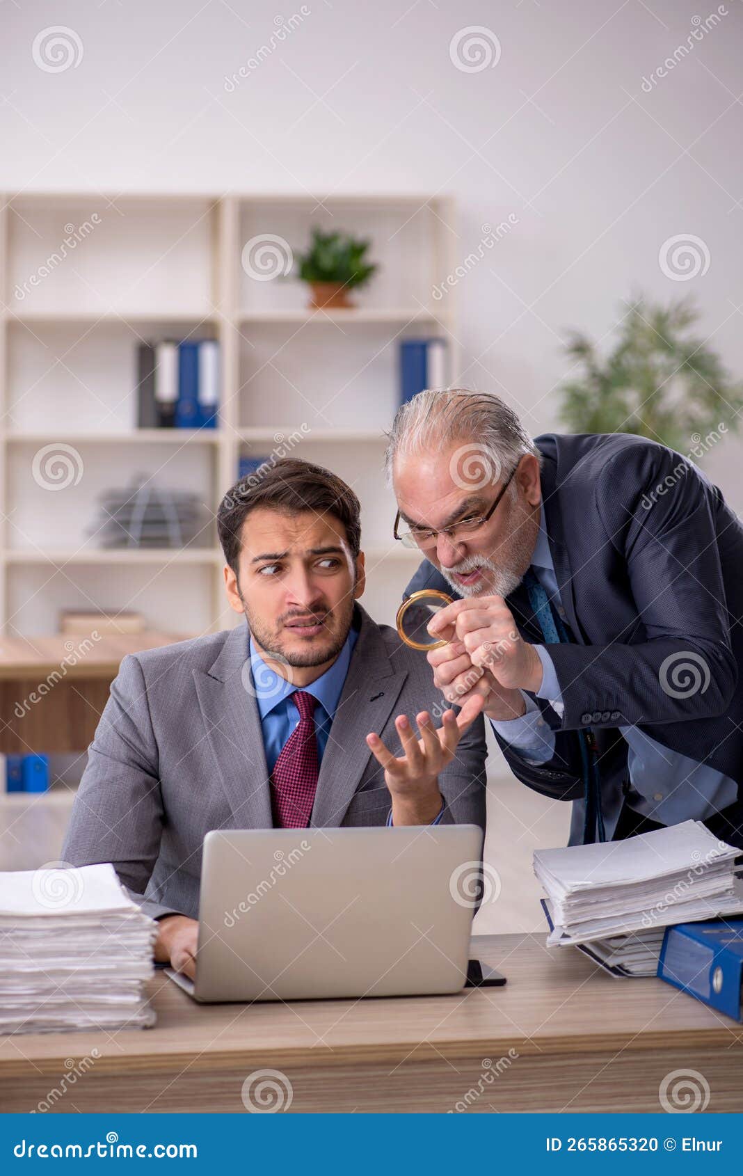 Two Male Colleagues Working in the Office Stock Photo - Image of ...