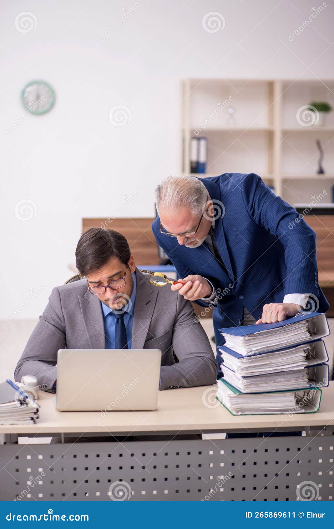 Two Male Colleagues Working in the Office Stock Image - Image of ...