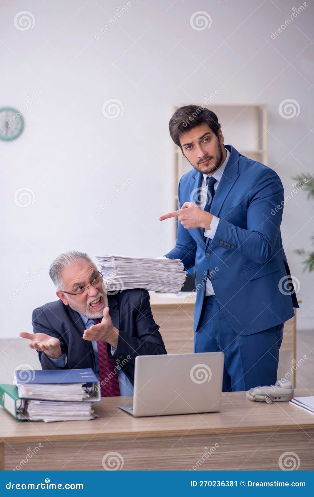 Two Male Colleagues Working in the Office Stock Image - Image of ...