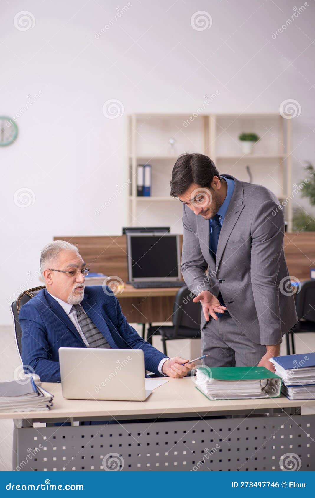 Two Male Colleagues Working in the Office Stock Photo - Image of boss ...