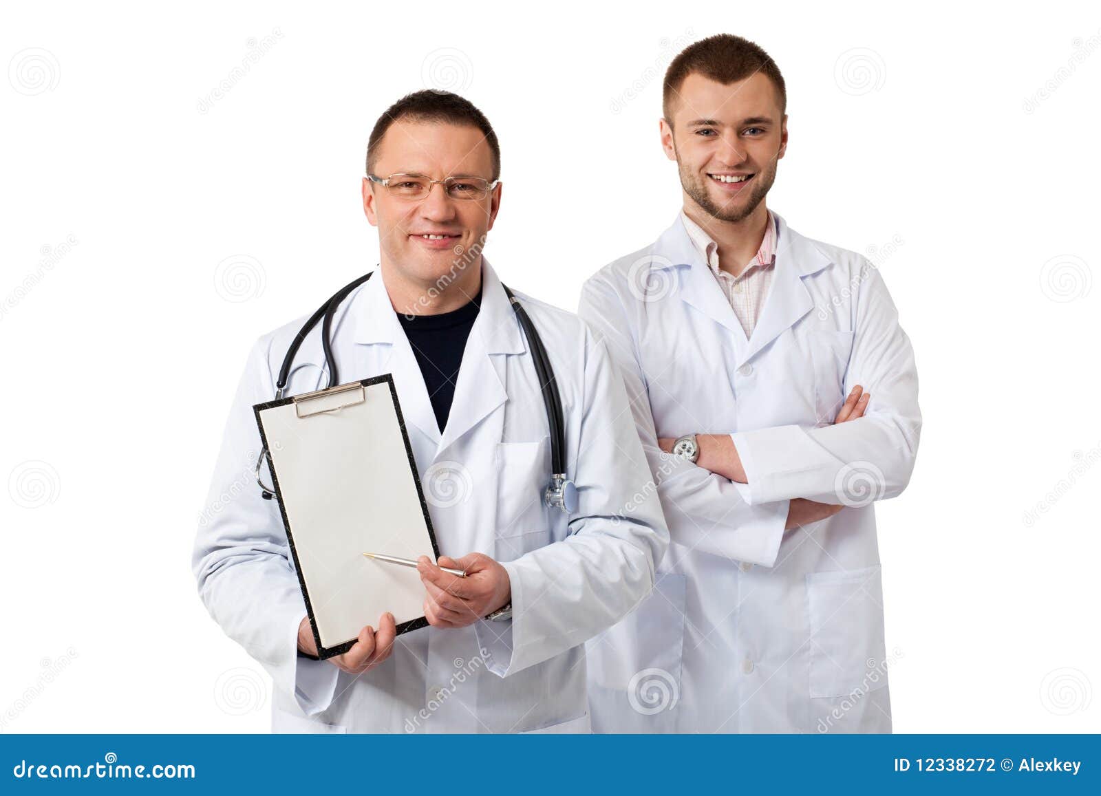 Two male doctors stock photo. Image of care, face, studio - 12338272