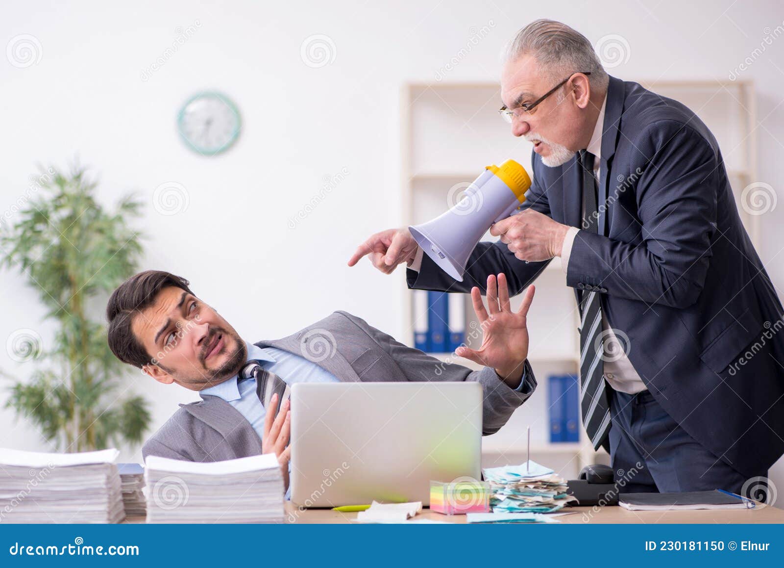 Two Male Employees in Bullying Concept Stock Photo - Image of ...