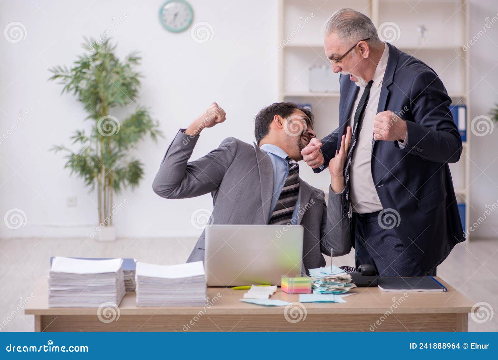 Two Male Employees in Bullying Concept Stock Photo - Image of verbal ...