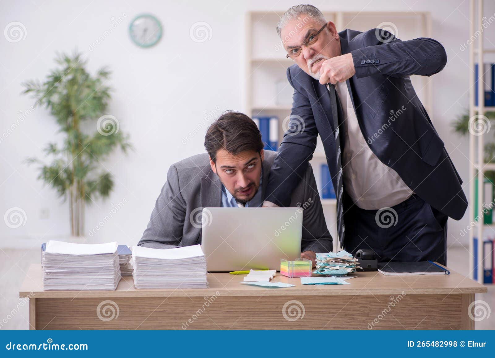 Two Male Employees in Bullying Concept Stock Photo - Image of ...