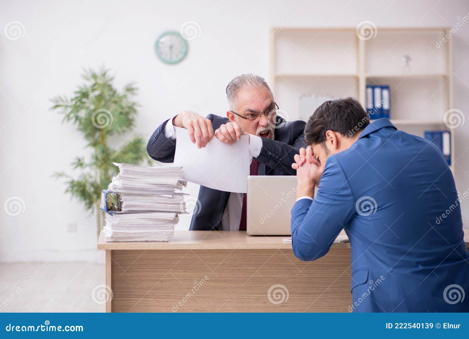 Two Male Employees in Dismissal Concept Stock Image - Image of layoff ...