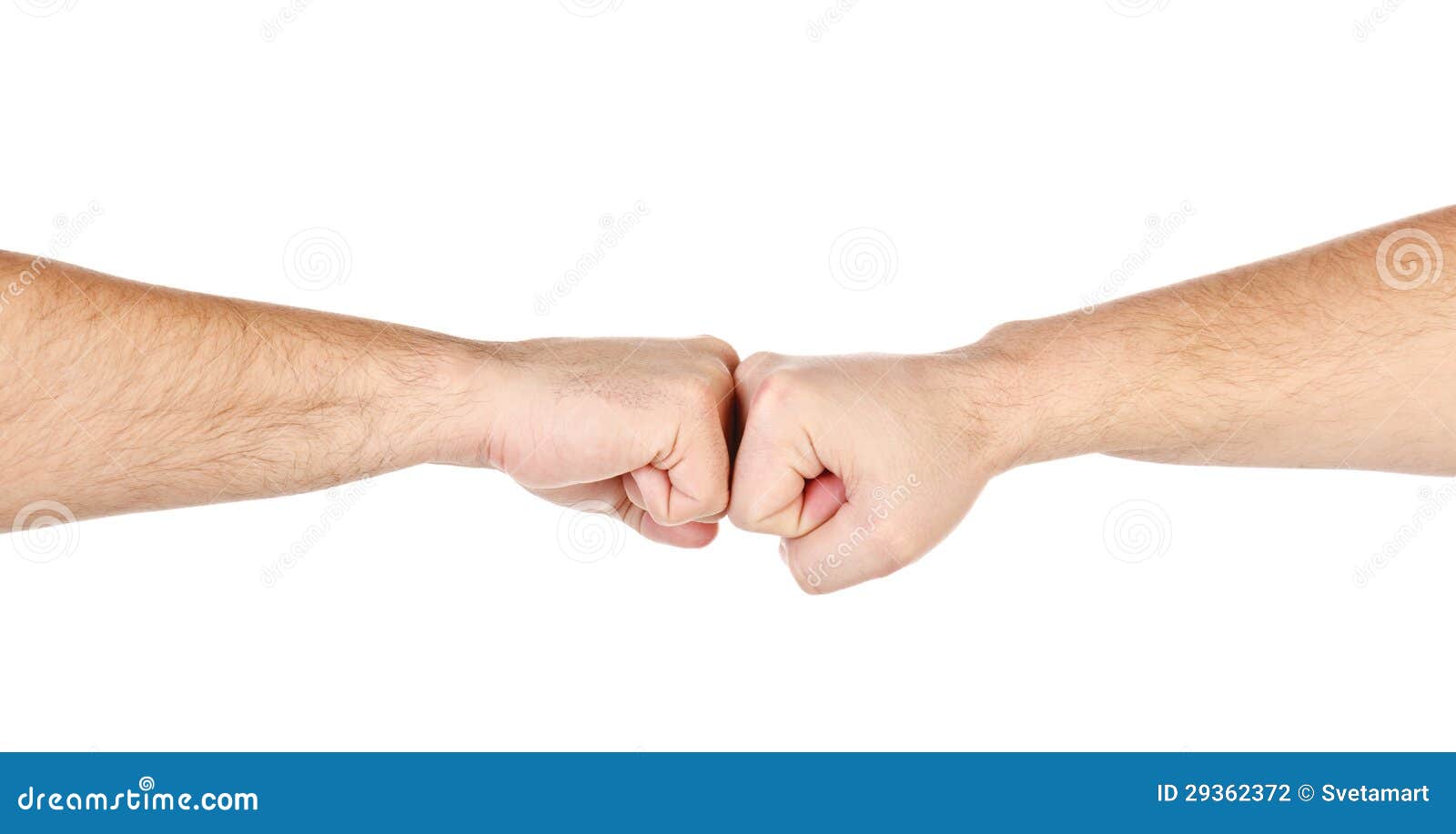 Two Male Hands As Fists Together Isolated Stock Photo - Image of young ...