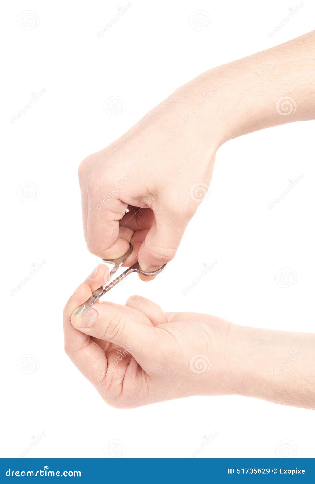 Two Male Hands Cutting Nails Stock Image - Image of hygienic, cutter ...